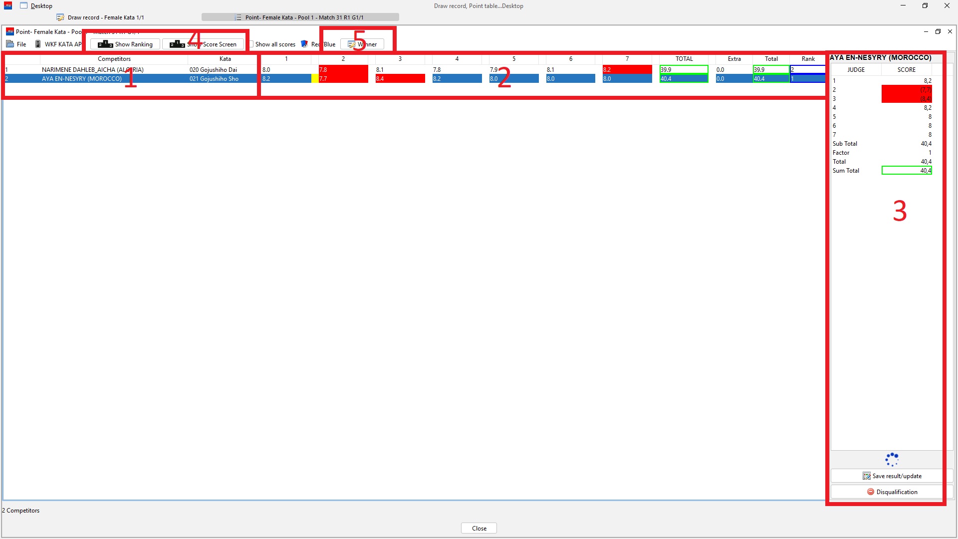 WKF Kata System (from 1.1.2024) – Sportdata Event Technology